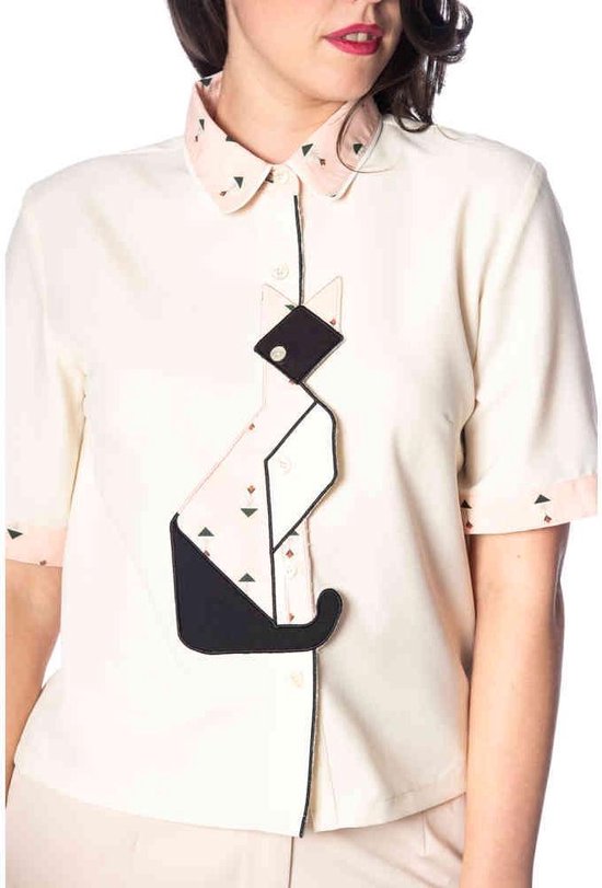 Dancing Days Blouse -XS- GEO CAT Creme | bol.com
