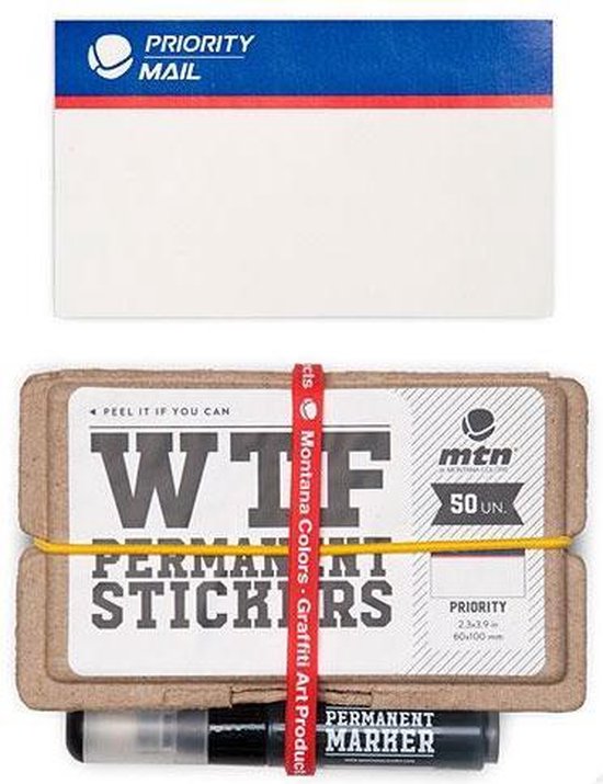 MTN WTF Permanent Priority Mail Stickers - Inclusief marker | bol