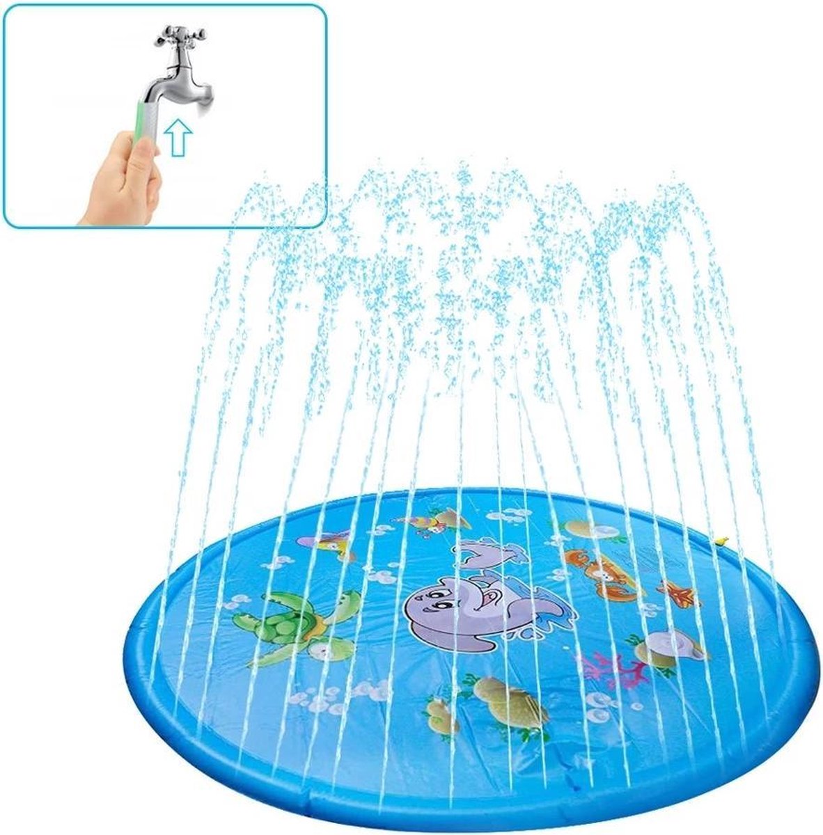 GT Water Fontein Speelmat 170cm - Leuke Buitenspeelmat met Waterstralen ...