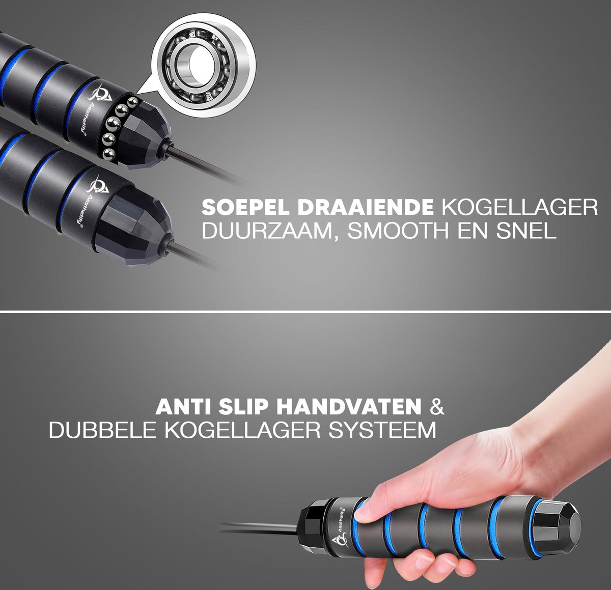 Aesthetify Sport Springtouw - Beginners & Professioneel - Touwtje ...