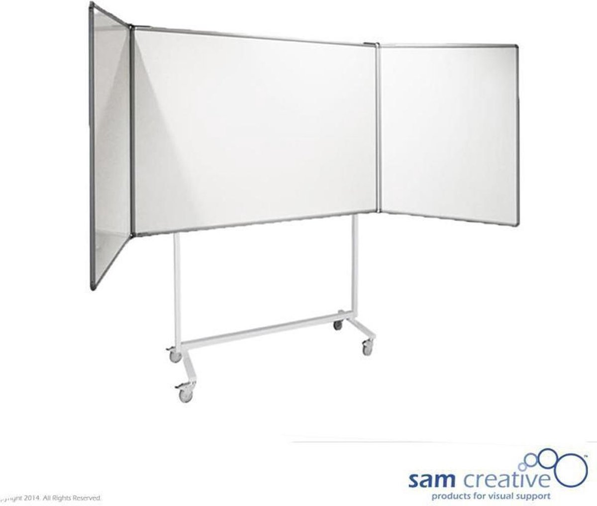 Verrijdbaar 5-vlaks Whiteboard 90x120 cm | bol