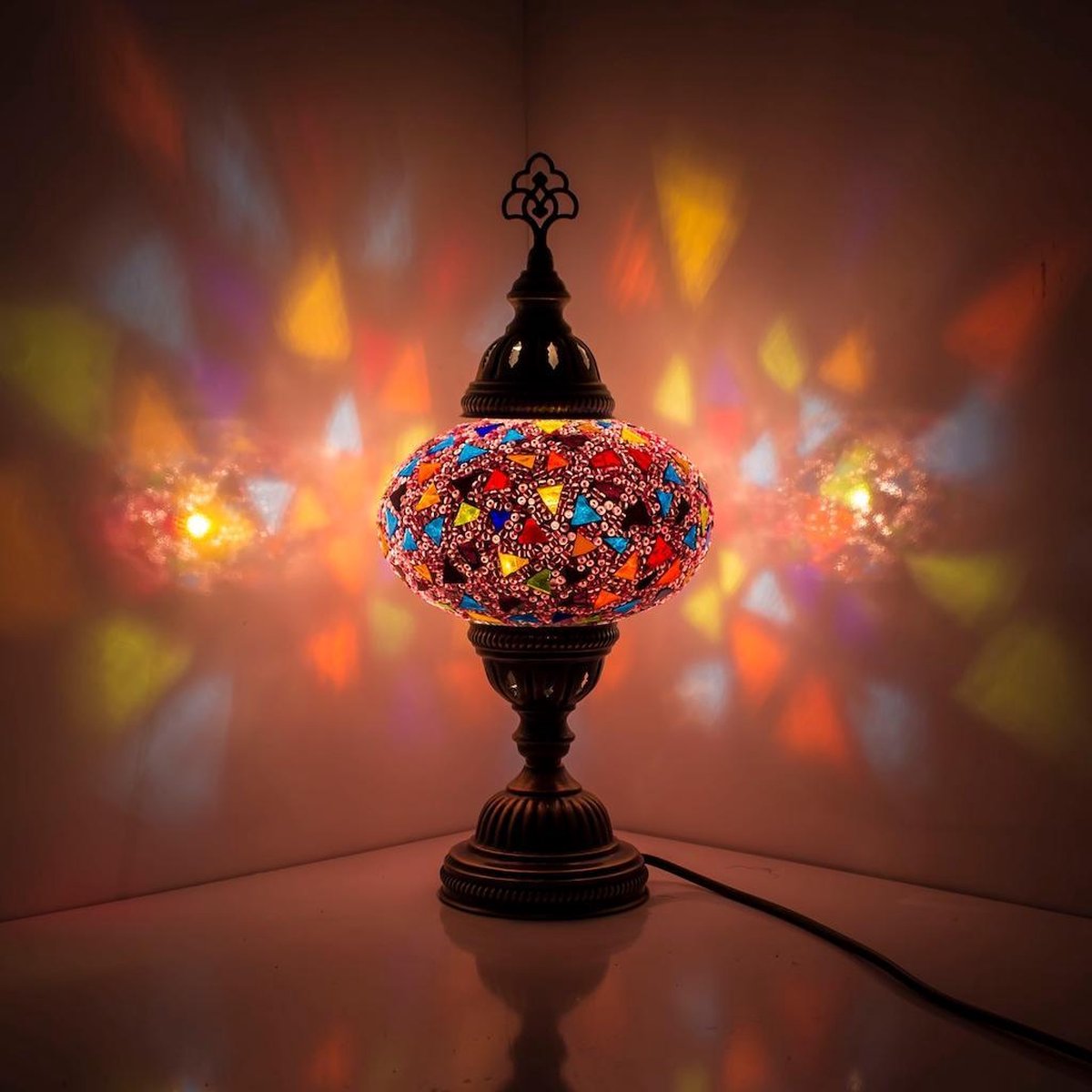 Mozaïek Lamp - Oosterse Lamp - Turkse Lamp - Tafellamp - Marokkaanse ...