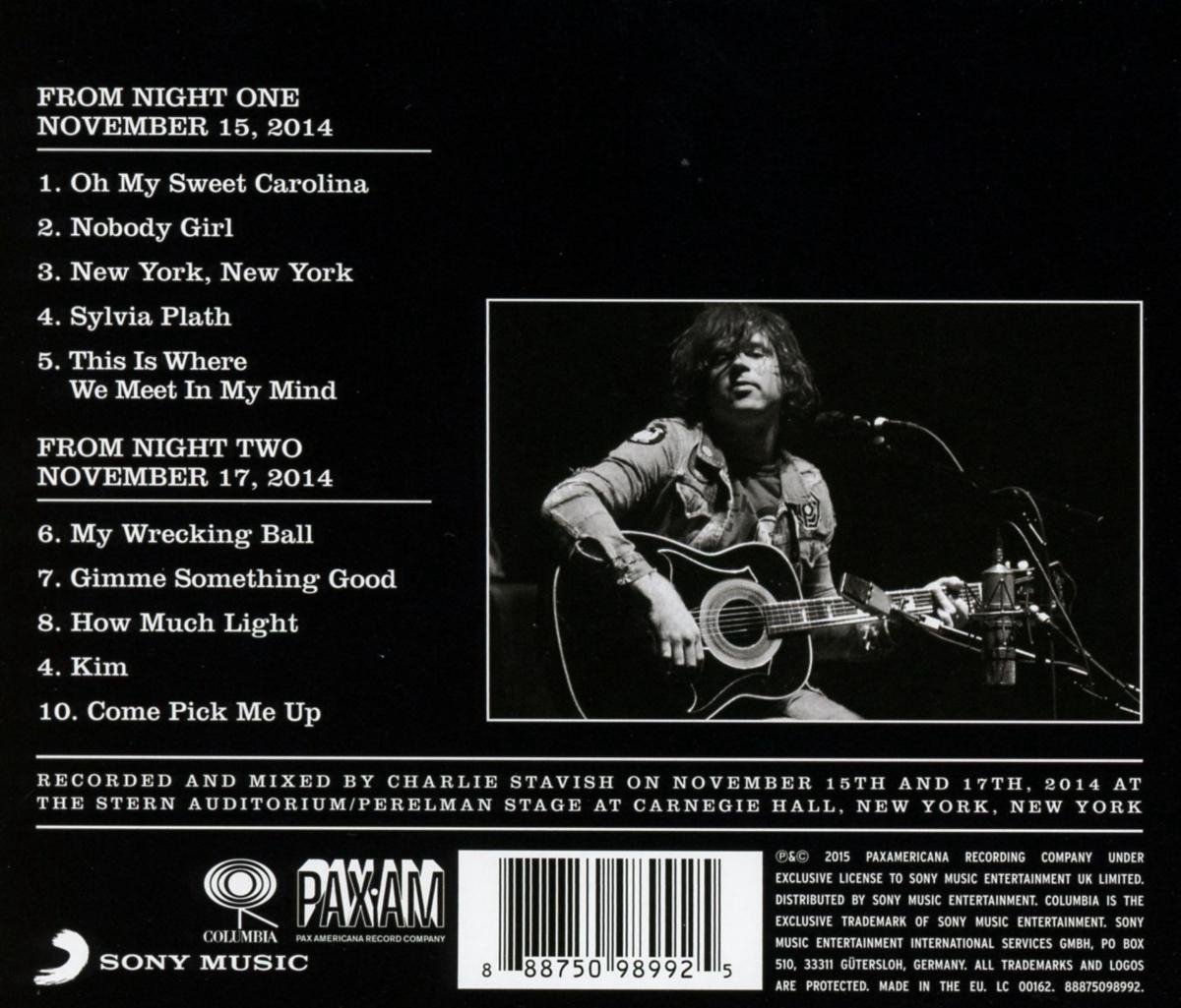 Ten Songs From Live At Carnegie Hall, Ryan Adams | CD (album) | Muziek ...