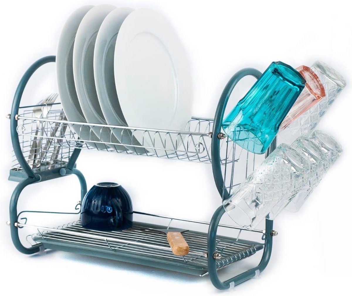 Afdruiprek met lekbak - Afwasrek - Afdruiprek met twee verdiepingen ...