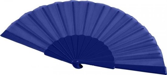 Spaanse hand waaiers blauw 43 x 23 cm - Verkoelings produkten | bol.com