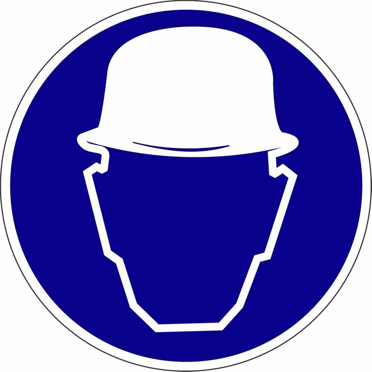 bol.com | 2x Pictogram Sticker Veiligheidshelm Verplicht