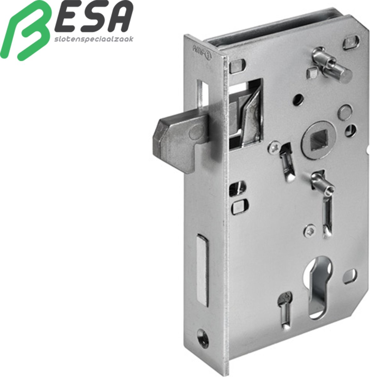 AMF 14274 schuifpoortslot met haak + huis 140S-50PZW VoorPlaat: 43mm ...