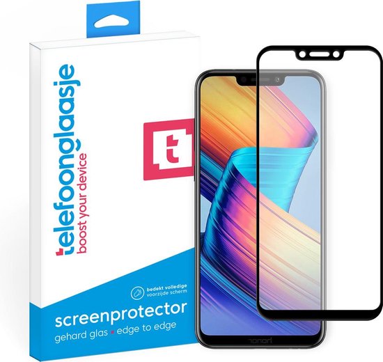 Honor Play screenprotector gehard glas Edge to Edge | bol.com