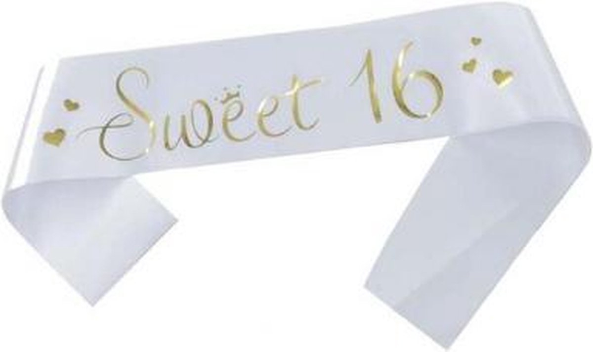Sweet 16 hartjes sjerp (wit) | Feest - Verjaardag - Sweet Sixteen | bol.com