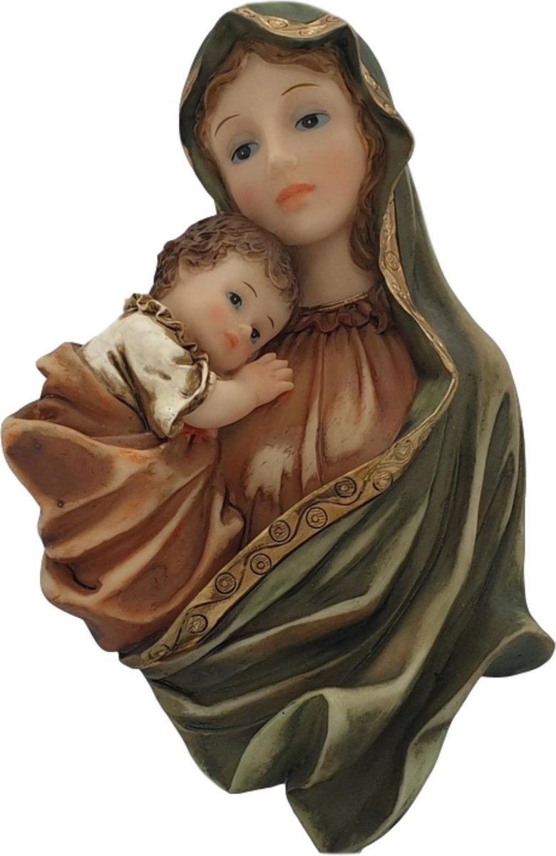 Maria beeldje met kind voor buiten en binnen – hangend mariabeeldje met ...