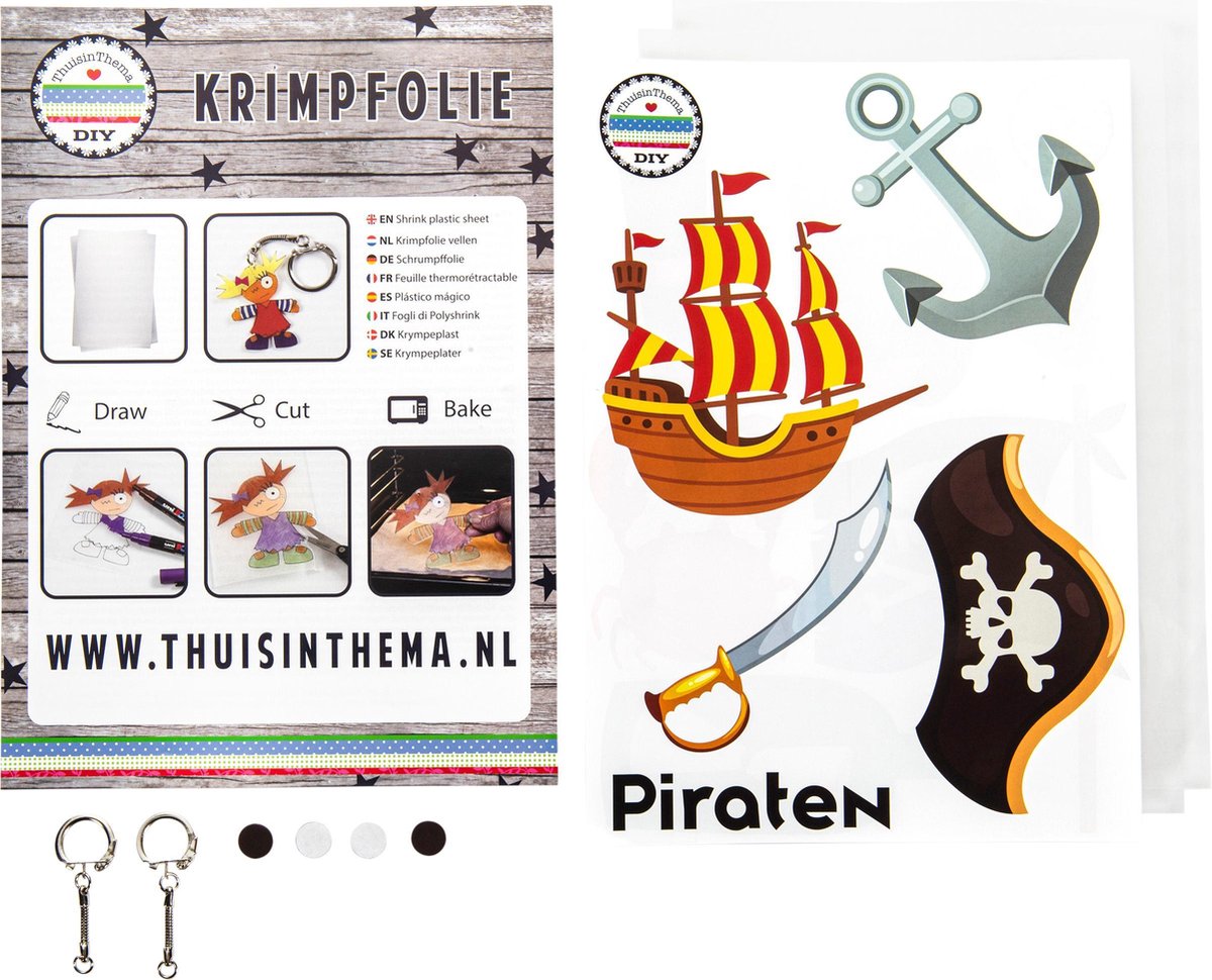 Knutselpakket krimpie dinkie krimpfolie PIRATEN | bol.com