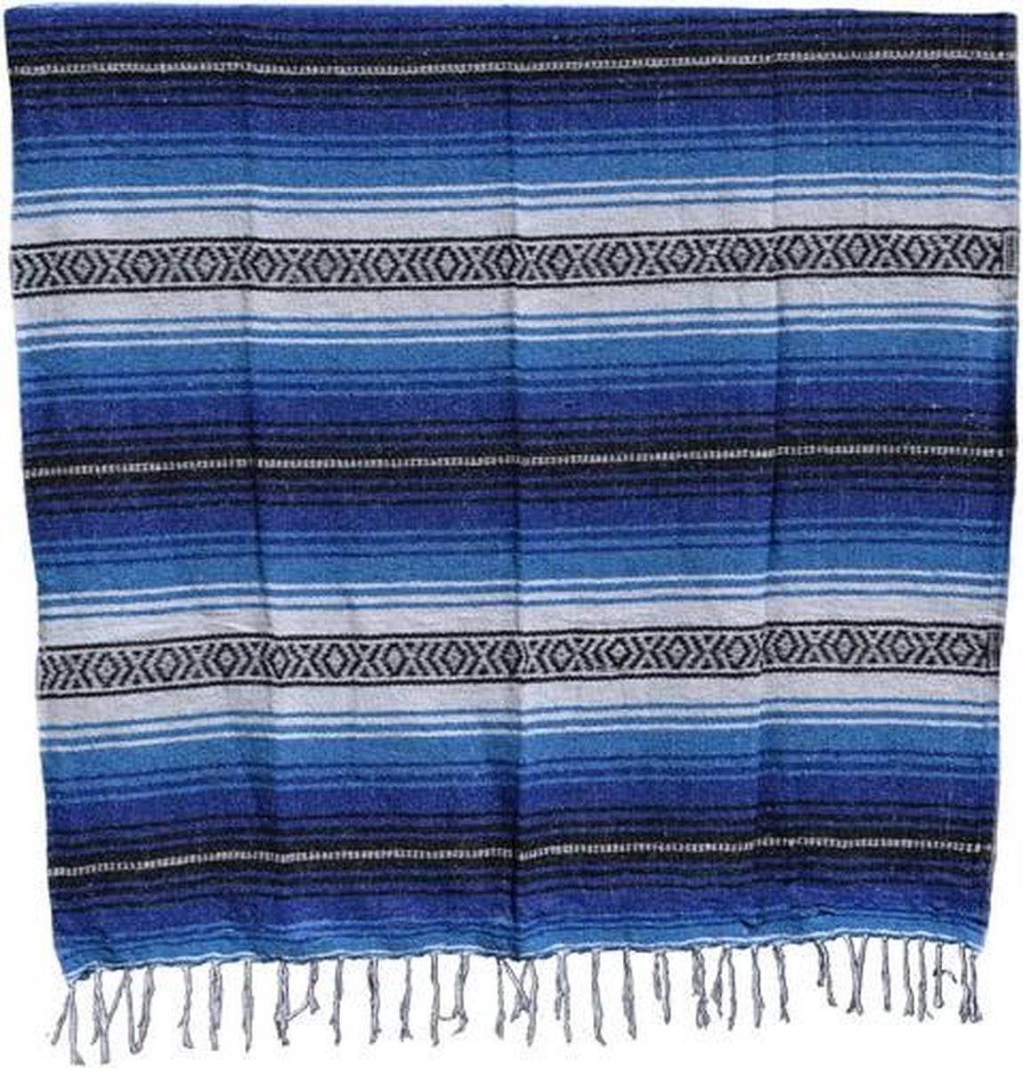 Mexicaanse deken - falsa - gerecycled acryl - 180 x 120 cm - groffe ...