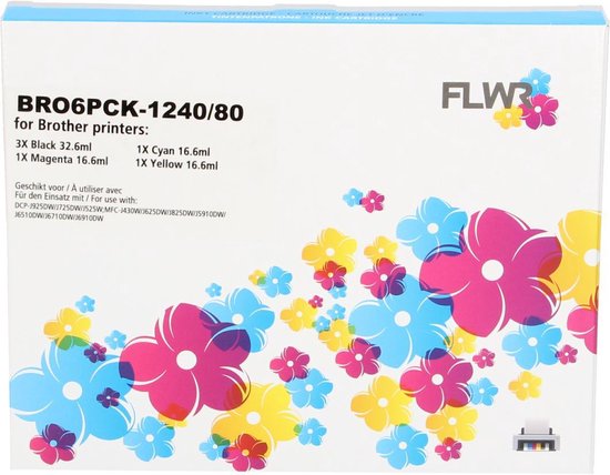 FLWR - Cartridges / Brother LC-1240 Megapack / / Geschikt voor Brother ...