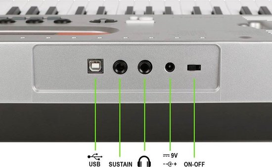 Medeli M5 - Keyboard - Grijs Met Handige Akkoordenkaart | bol