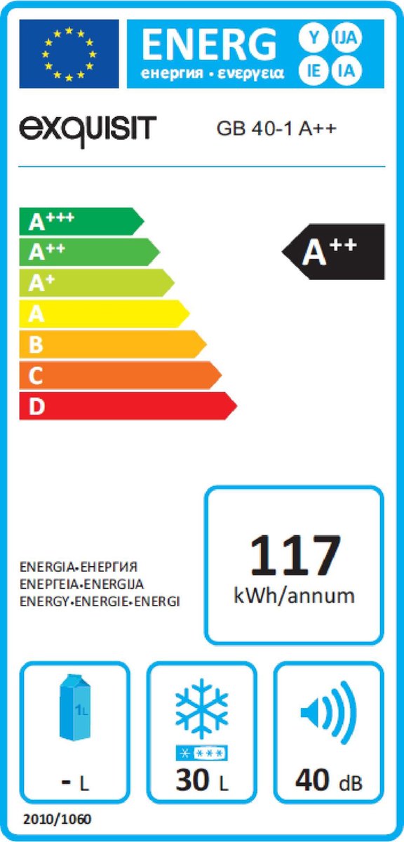 Exquisit GB40-1A++ - Mini diepvries - Zilver | bol.com