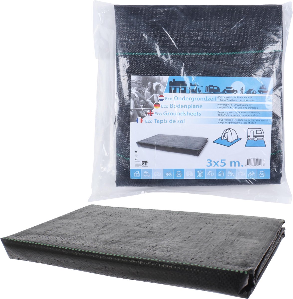 ECO Grondzeil 3x5 m Zwart | bol.com