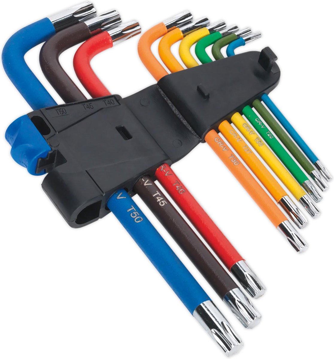 9-delige TORX-Star sleutelset kleurgecodeerd lang. | bol.com