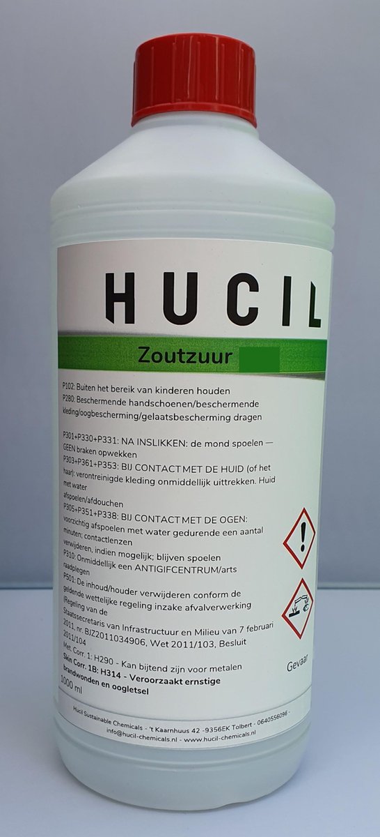 Hucil - Zoutzuur 10% - 1000 ml | bol.com