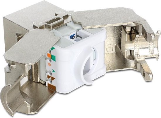 STP CAT6a 10 Gigabit Keystone module RJ45 - LSA (toolless) / gegoten ...