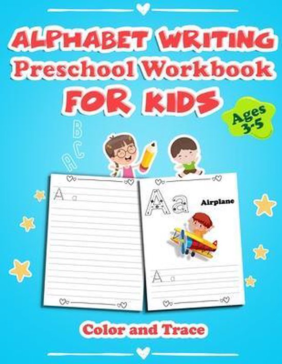 Alphabet Writing Preschool Workbook for Kids Color and Trace, Ages 3-5 ...