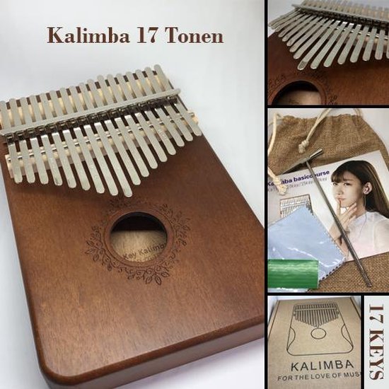 Kalimba set - Duimpiano - 17 tonen + Accessoires - Muziekinstrument ...