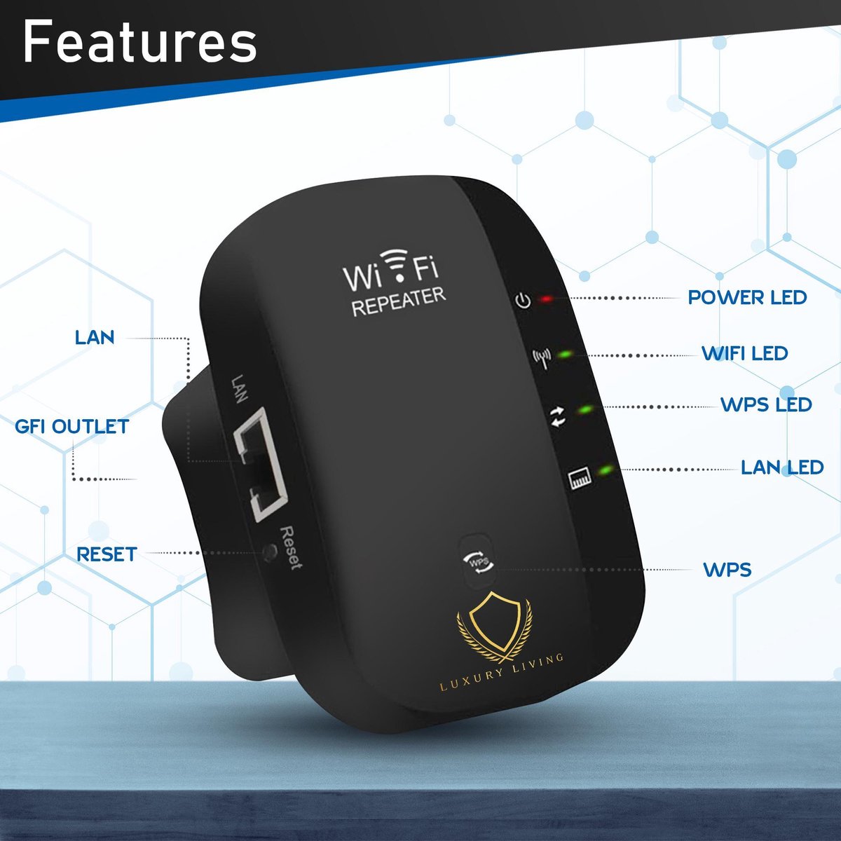 Wifi versterker stopcontact - Wifi Versterker Draadloos - Wifi Booster ...