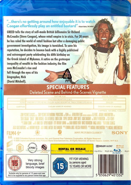 Greed (UK) [Blu-ray] [2020] [Region Free] (Blu-ray) | Dvd's | bol