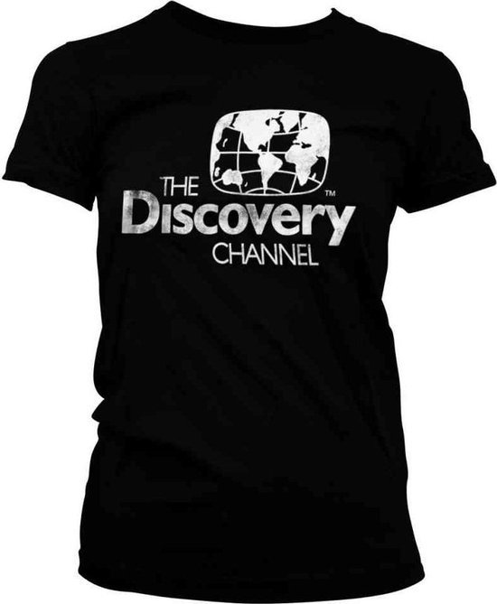 Discovery Channel Dames Tshirt -S- Distressed Logo Zwart | bol