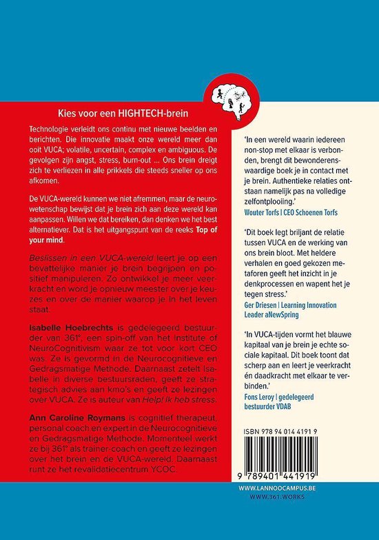 Top of your mind - Beslissen in een VUCA-wereld, Isabelle Hoebrechts ...