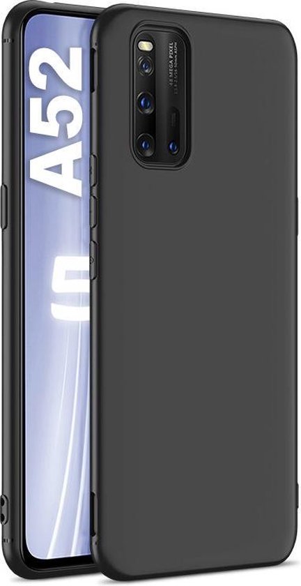 OPPO A52 Hoesje - Zwart Siliconen Back Cover - Matte Coating - Perfect ...
