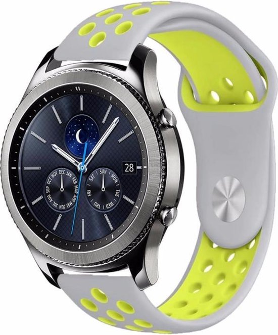 Samsung Gear S3 sport band - grijs/geel - 46mm | bol.com