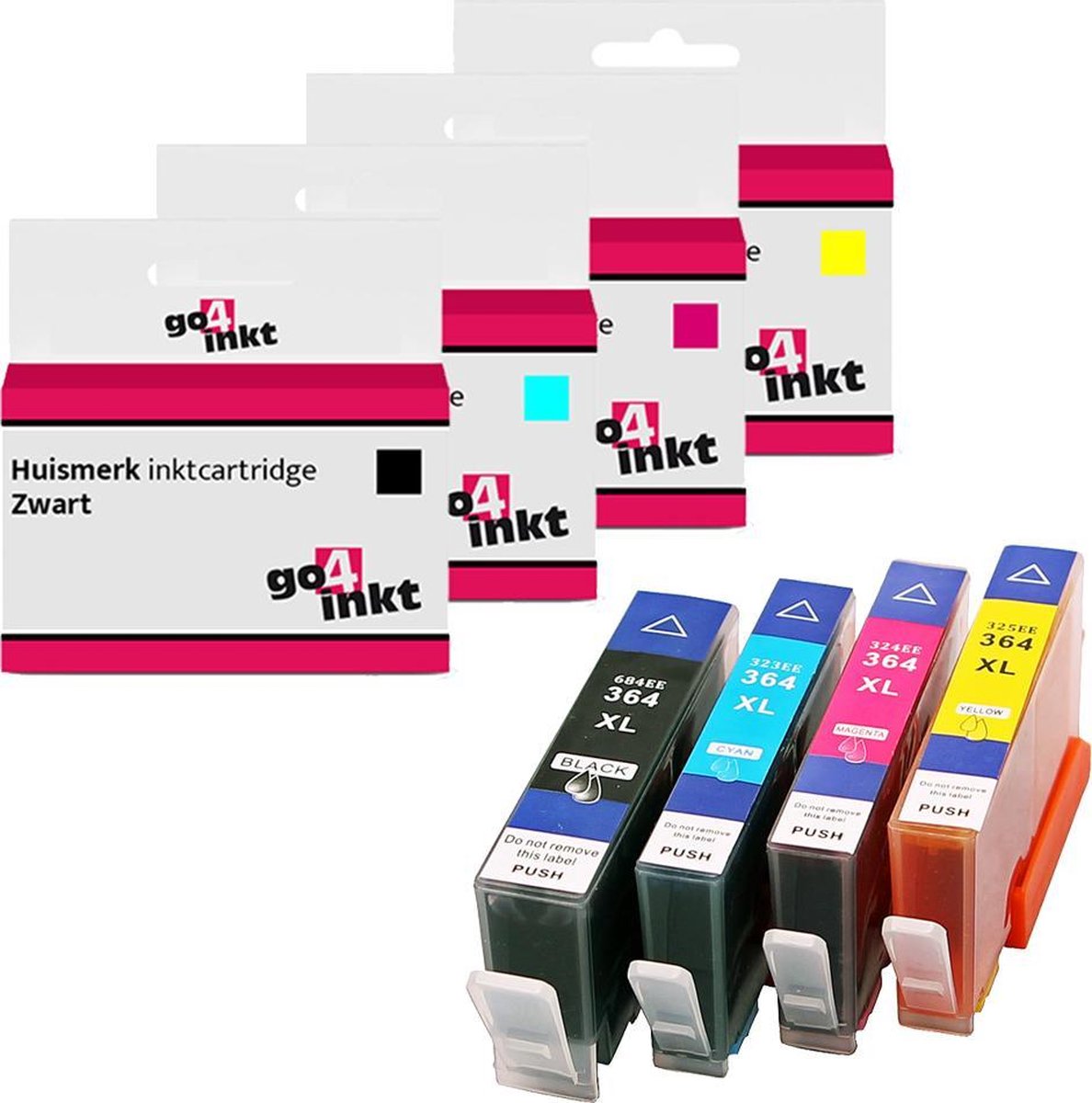 Compatible HP 364XL bk/c/m/y inkt cartridges multipack van Go4inkt ...
