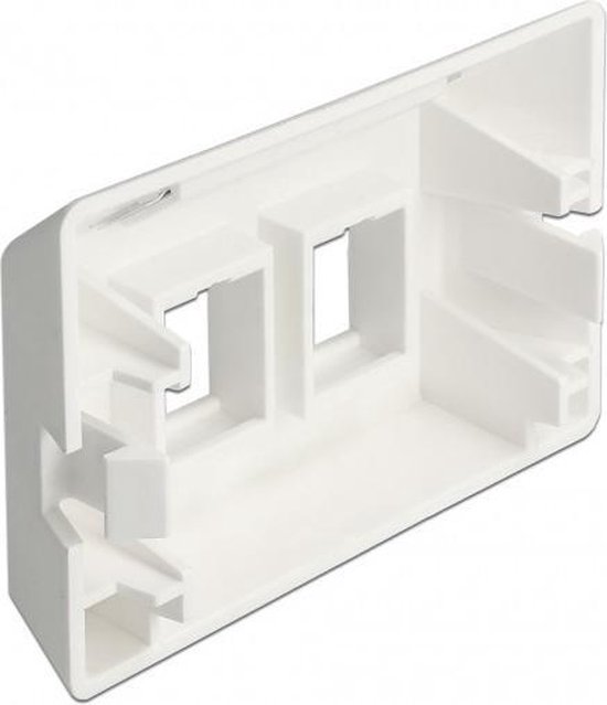 Meubel opbouw uitvoerdoos voor 2 Keystone modules / wit | bol