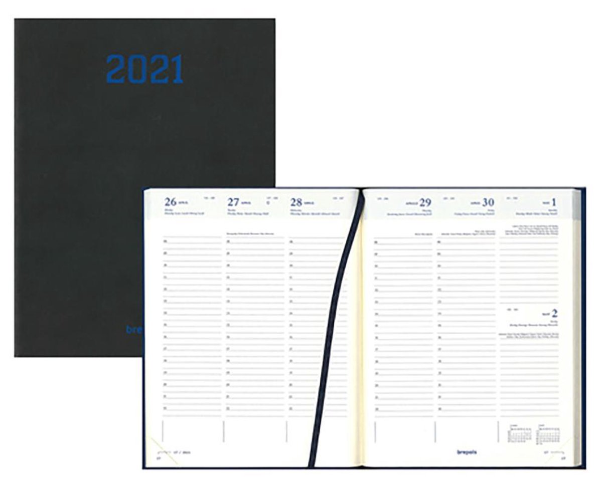 Brepols agenda 2021 - NERO - Timing - Zwart-Blauw - Leatherlook - 7d/2p ...