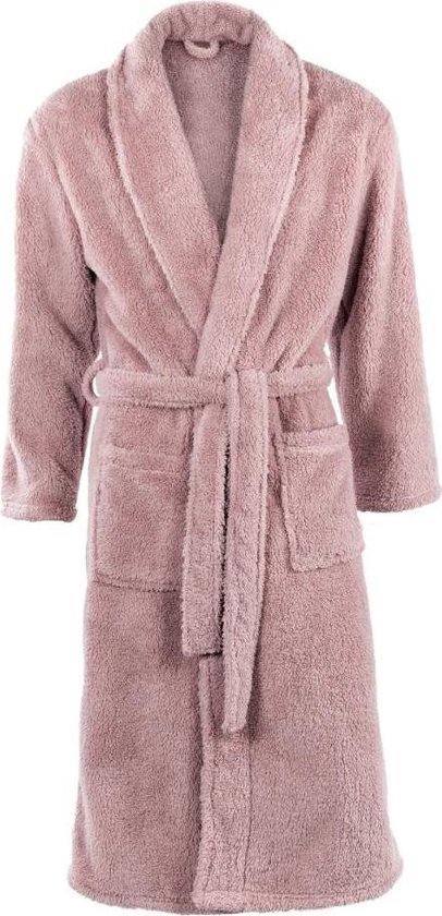 Luxe badjas - unisex - S/M - Roze - Pluche - Extra Zacht | bol