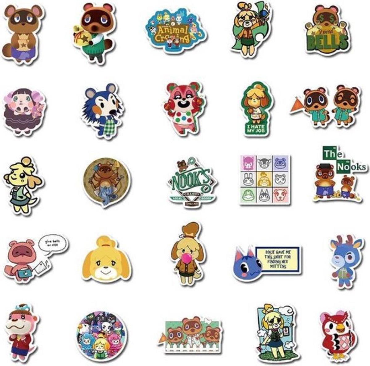 Animal crossing stickers - 50 stuks - Animal crossing switch - Animal ...