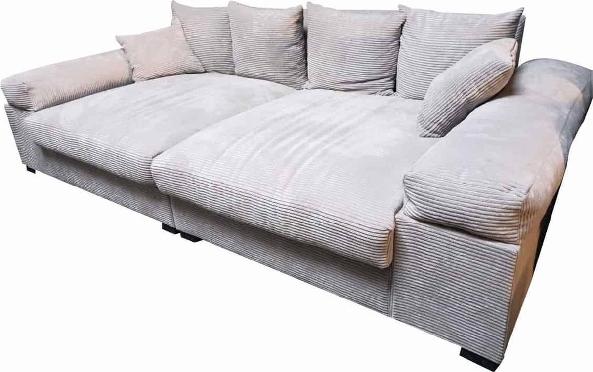 Bankstel big sofa fatguy Lichtgrijs Corduroy big sofa zetel | bol.com