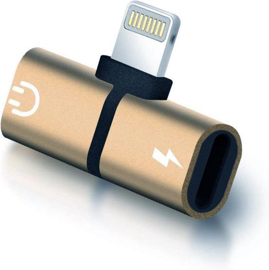 Audio Adapter Splitter Goud - Opladen en Audio Beluisteren - iPhone ...