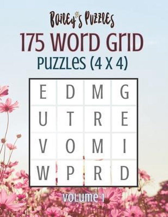 4x4 Word Grid Letter-Size- 175 Word Grid Puzzles, Bailey Carter ...