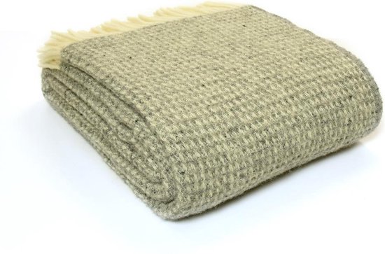 Tweedmill Plaid Waffle Grey - Nieuw wol - Made in the UK | bol.com