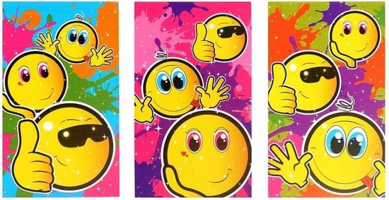 4 notitieboekjes SMILEYS - uitdeelcadeautjes voor kinderen ...