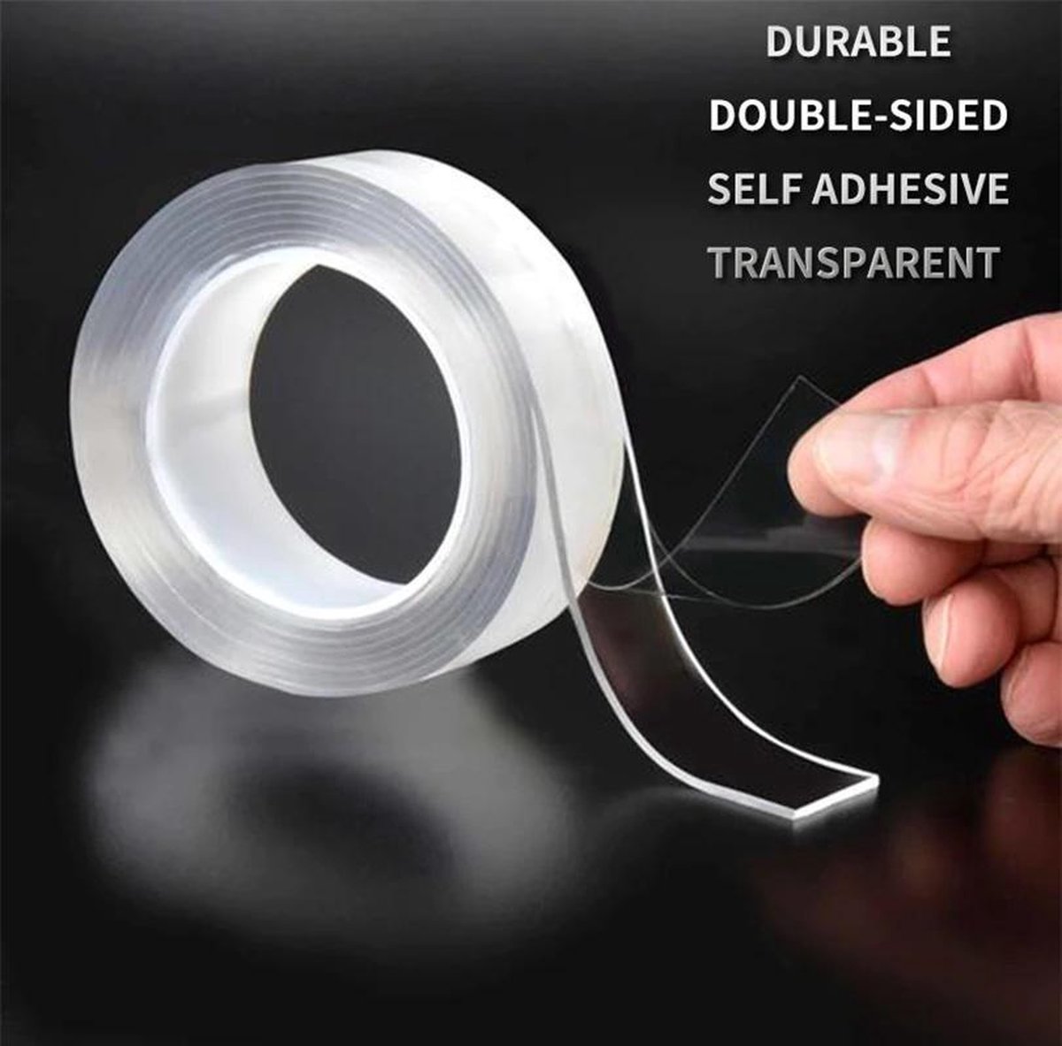 Nano tape - Waterdichte tape - 1M - 2CM breed - Transparant - Dubbelzijdige tape -... | bol.com
