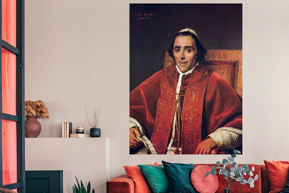 Poster Paus Pius VII - Schilderij van Jacques-Louis David - 120x160 cm ...