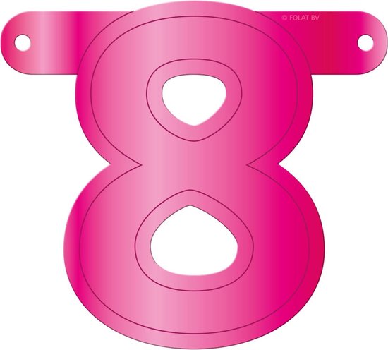 Banner Letter 8 Magenta | bol.com