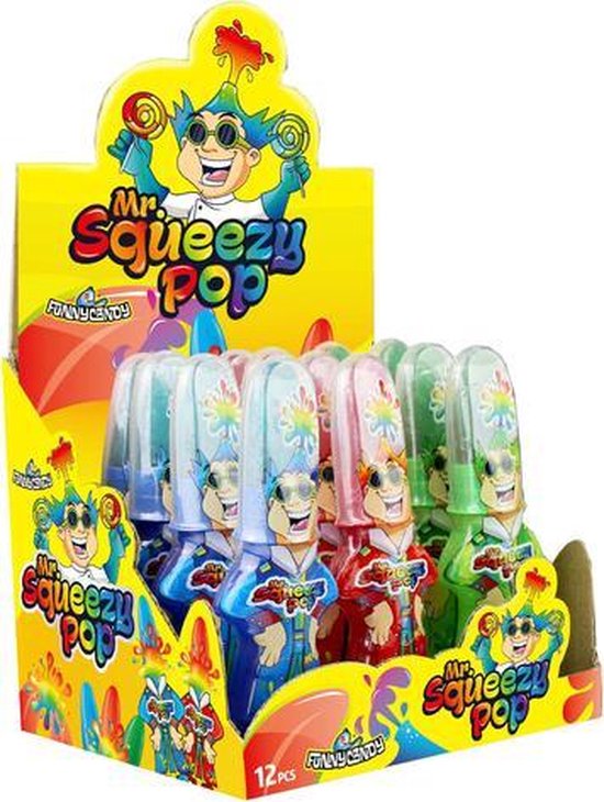 Funny Candy - Mr Squeezy Pop - 12 x 80 gram | bol