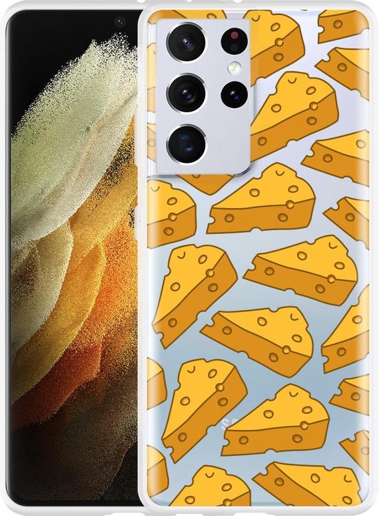 Hoesje Geschikt voor Samsung Galaxy S21 Ultra Cheesy | bol