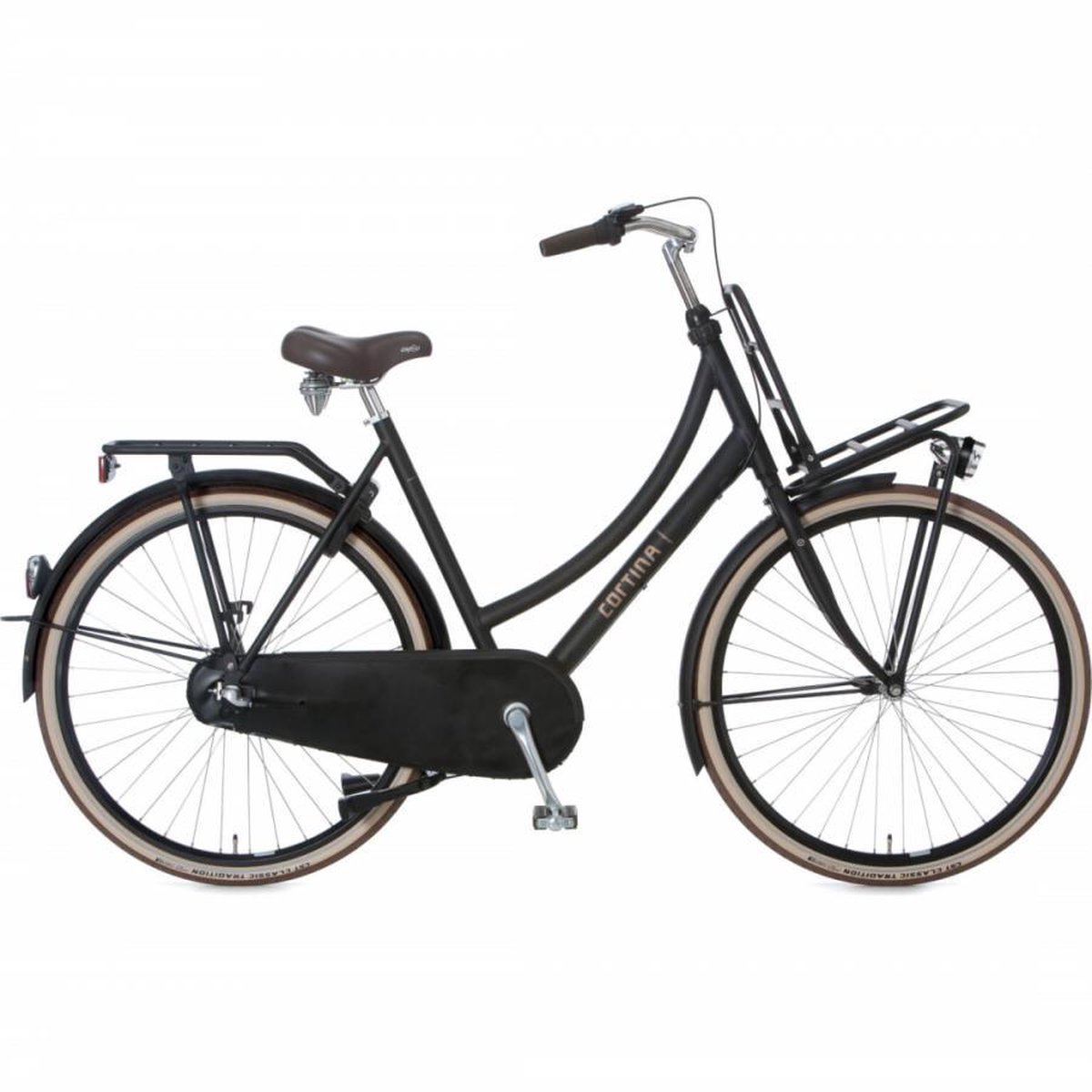 bol.com | Cortina U4 Fiets D50 NR3 - Jet Black Matt - inclusief ketting ...
