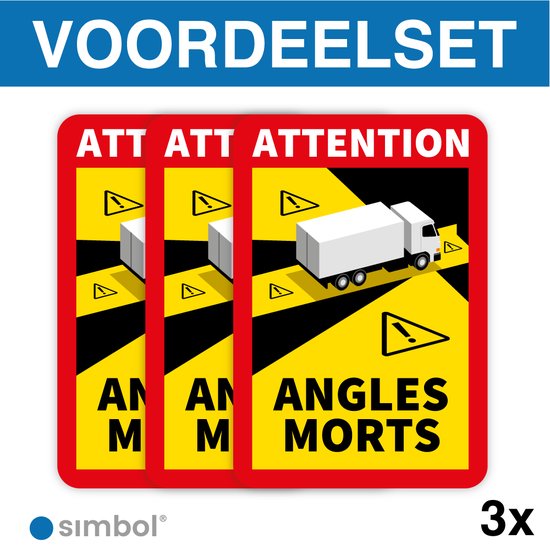 Simbol - Voordeelset 3 Stickers Dode Hoek Frankrijk Vrachtwagen ...