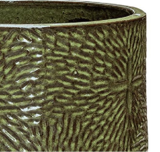 Hoge Pot Marly Green ronde groene bloempot voor binnen en buiten 47x70 ...