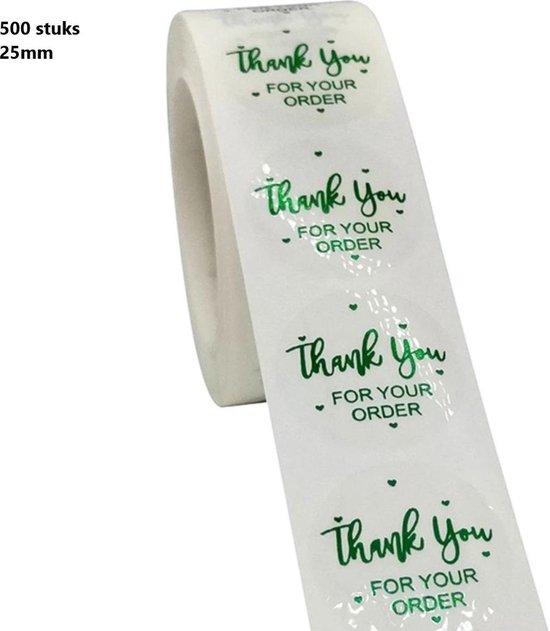 Stickers "Thank you for your order" - Bedrijfs stickers - Hobby Stickers - 500 stuks... | bol